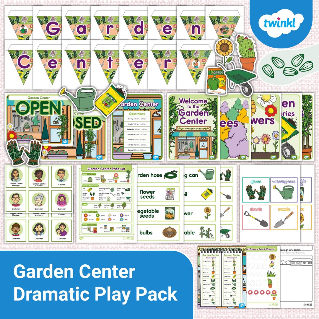 Garden Center Dramatic Play Pack - Etsy