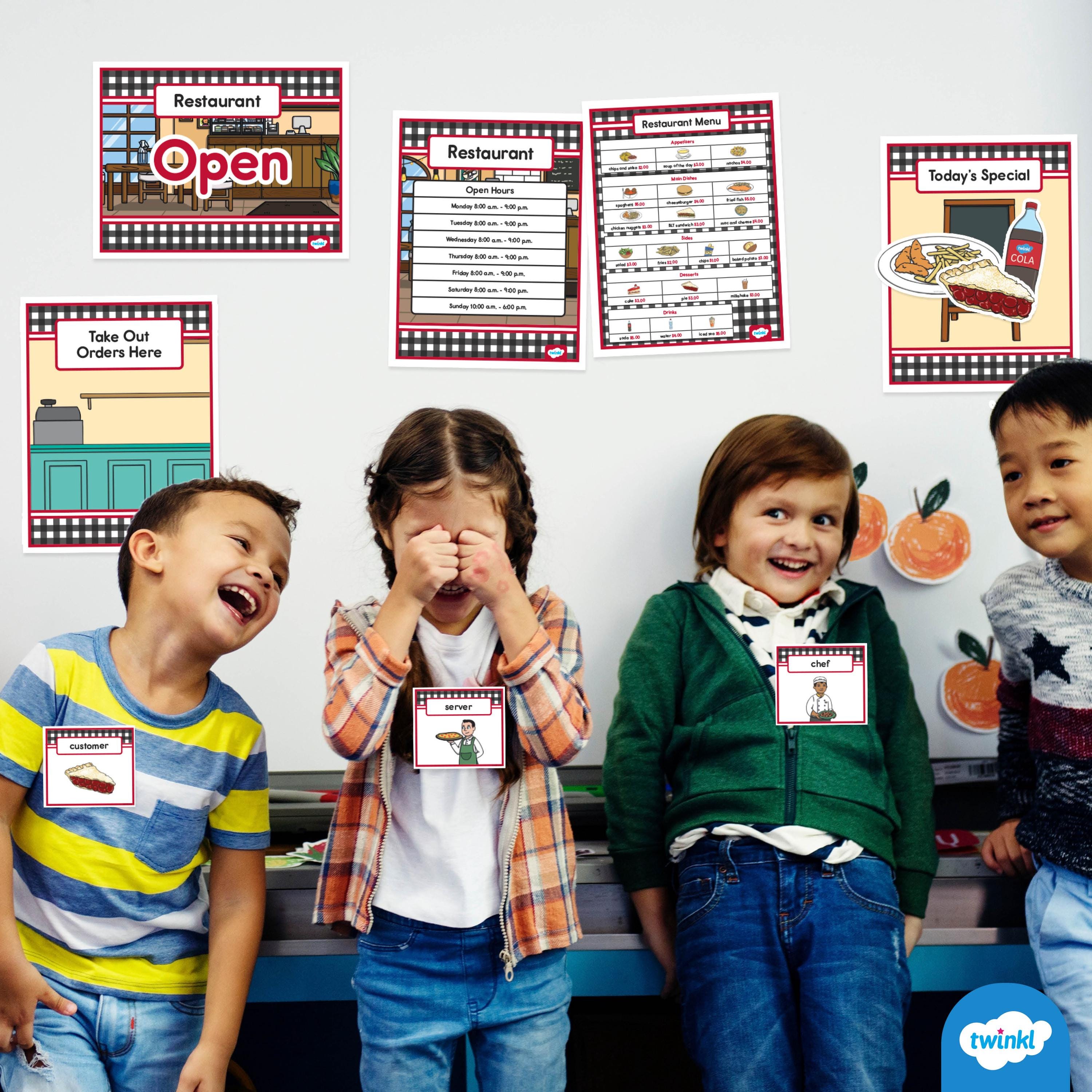 Restaurant Dramatic Play Pack - Etsy