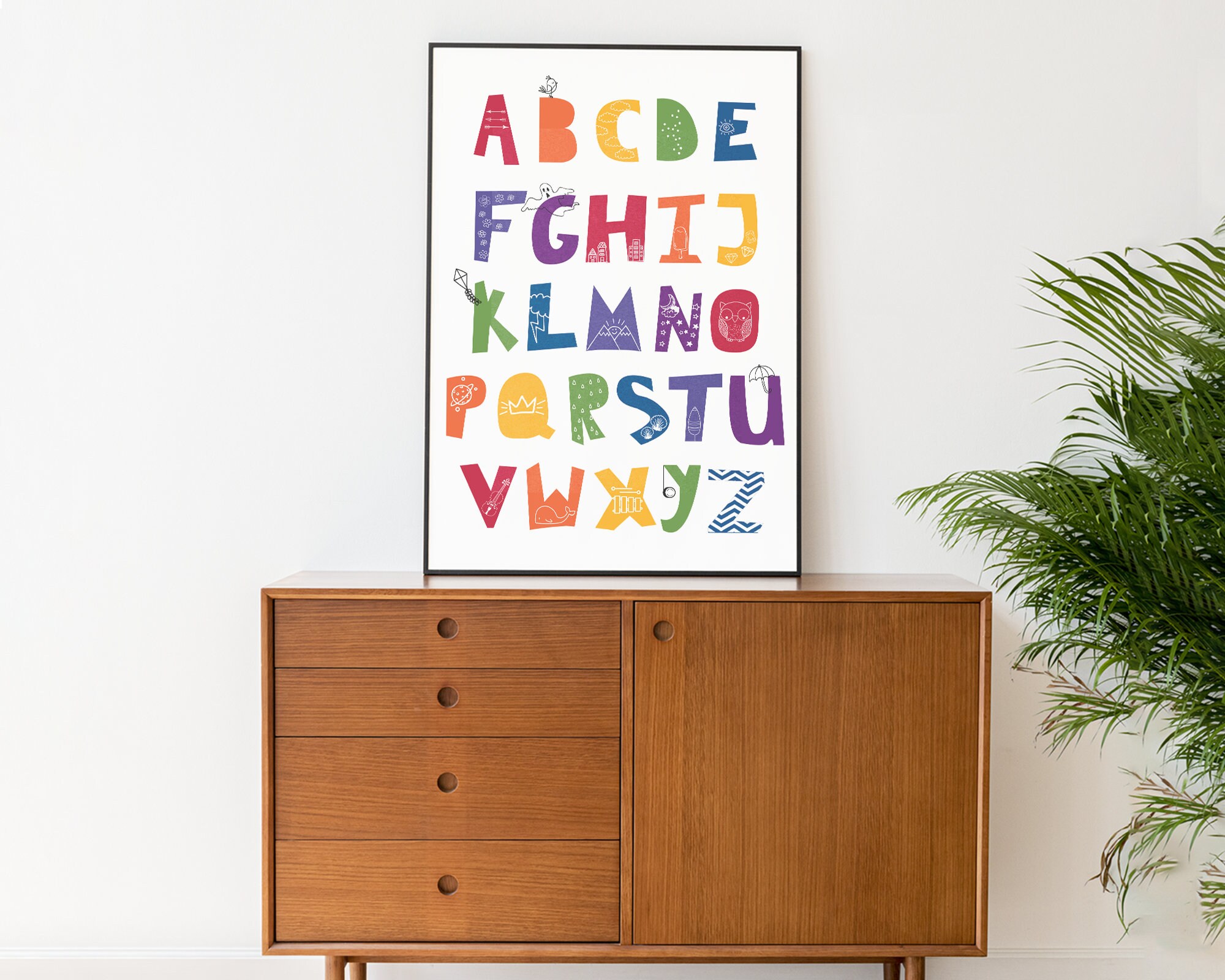 Alphabet Rainbow Colours Printable Poster A-Z Rainbow Colour Poster to ...