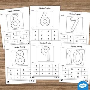 Numbers 1-20 Fine Motor Skills Tracing Mats - Etsy