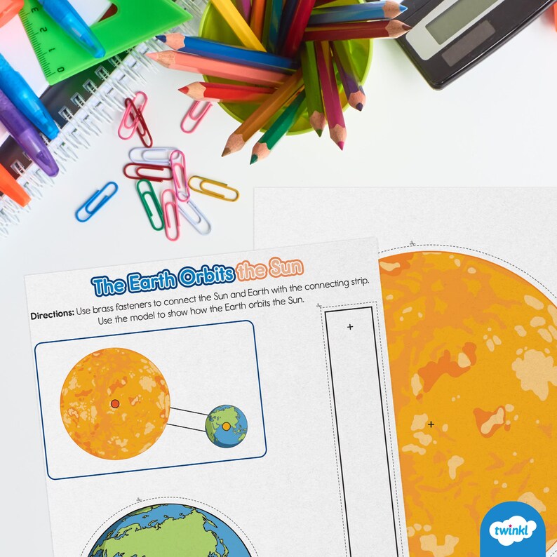 The Earth Orbits the Sun Model Worksheet - Etsy