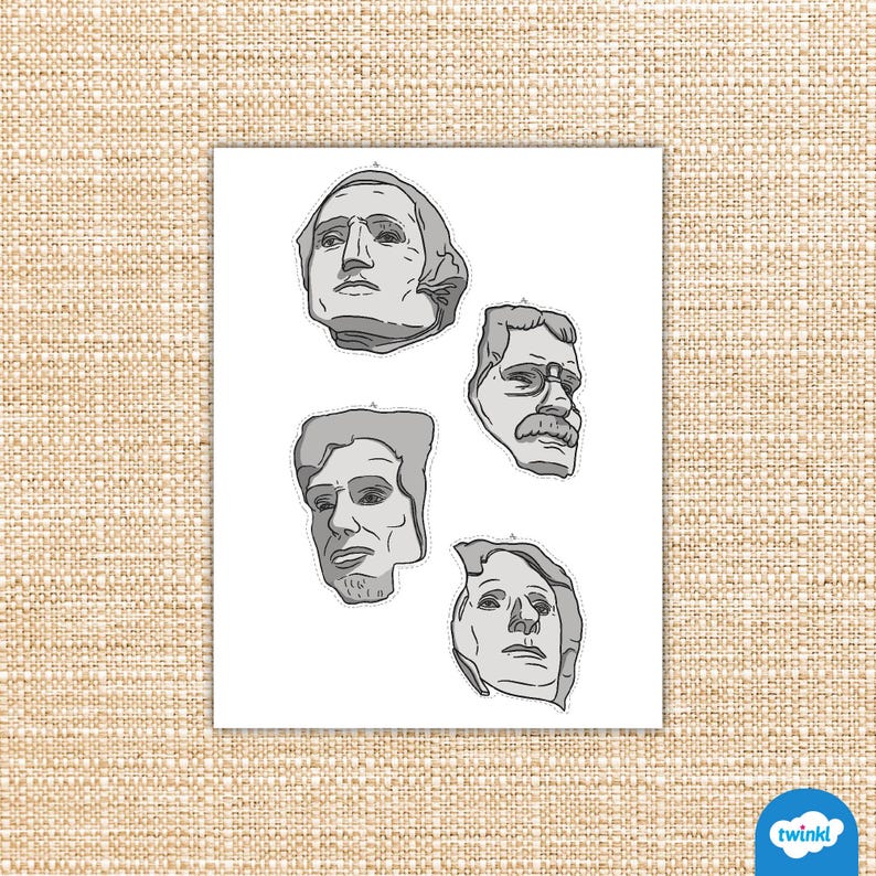 Mount Rushmore Craft and Write Activity – Printable History & Art ...
