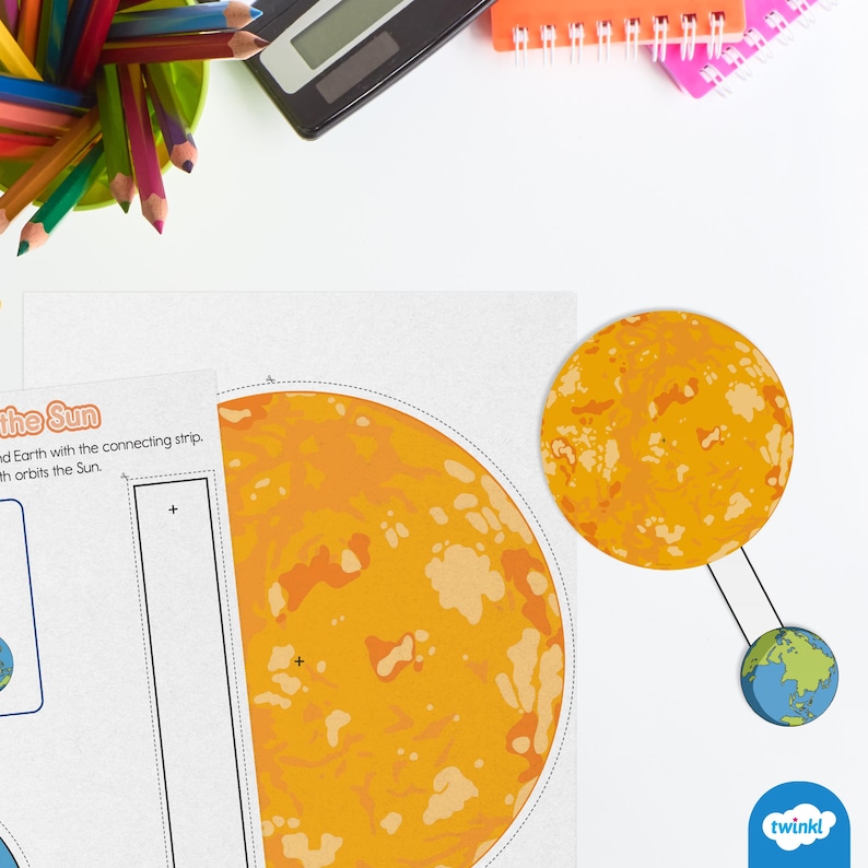 The Earth Orbits the Sun Model Worksheet - Etsy