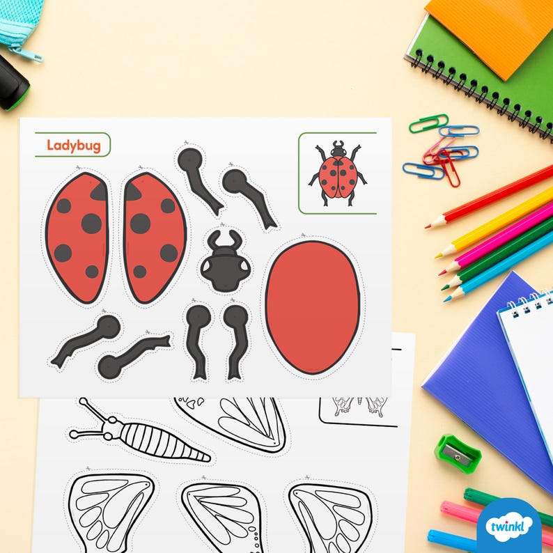 Insects and Bugs Split Pin Craft - Etsy