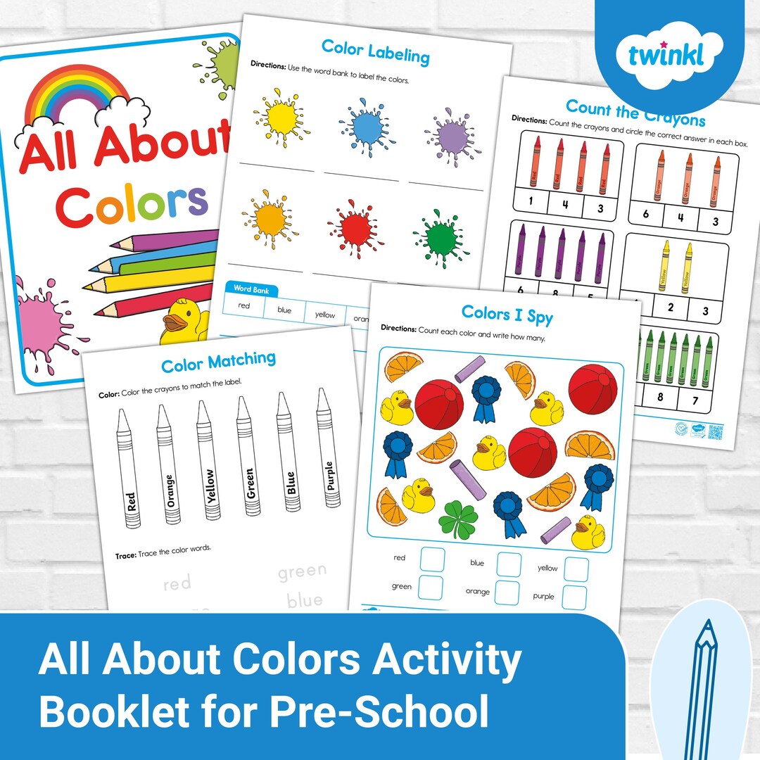 All About Colors Activity Booklet | Pre-school Busy Book - Etsy