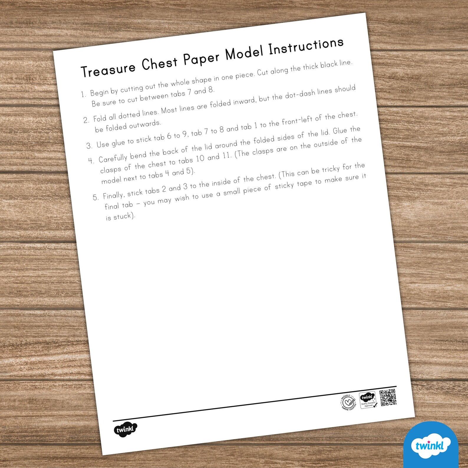 Treasure Chest Paper Craft – Printable Classroom Activity for Kids - Etsy