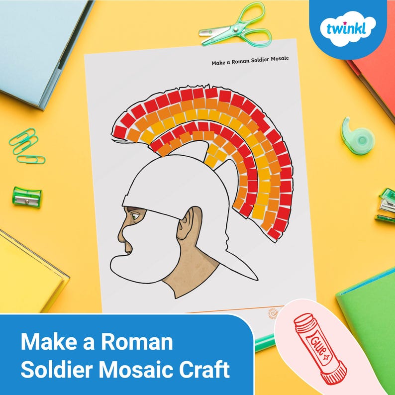 Make a Roman Soldier Mosaic Craft - Etsy