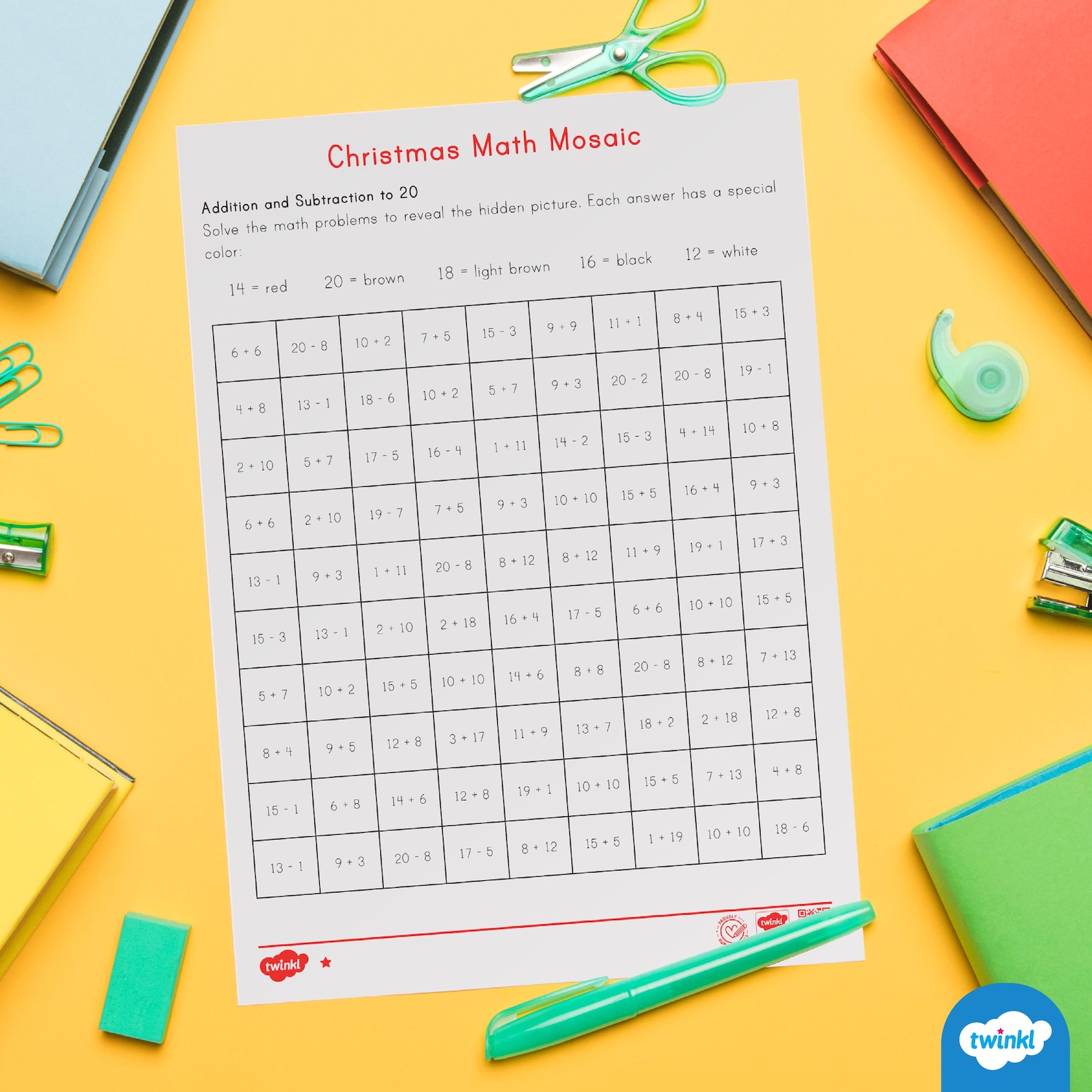 Christmas Math Coloring Worksheets for Kids – PDF Download - Etsy