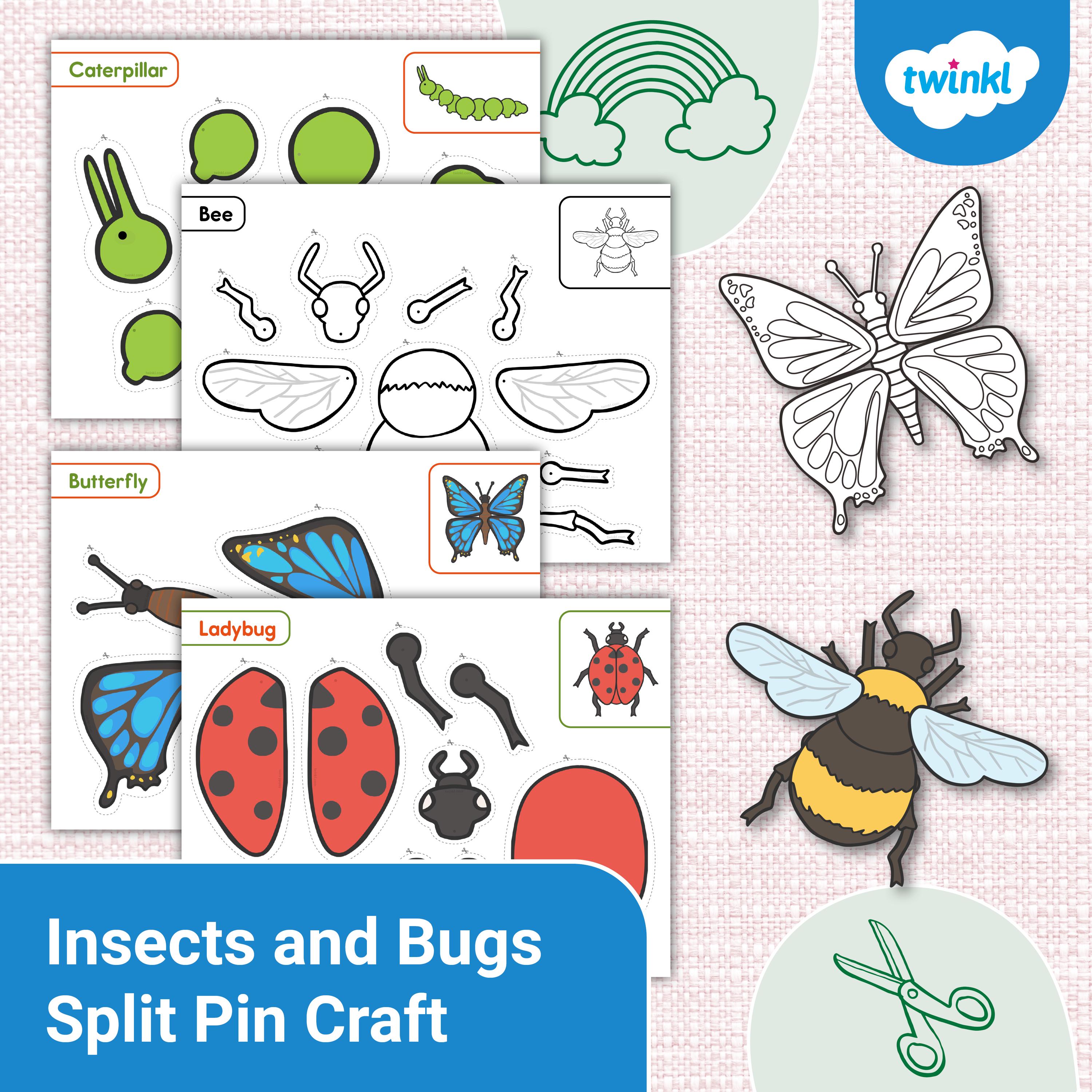 Insects and Bugs Split Pin Craft - Etsy