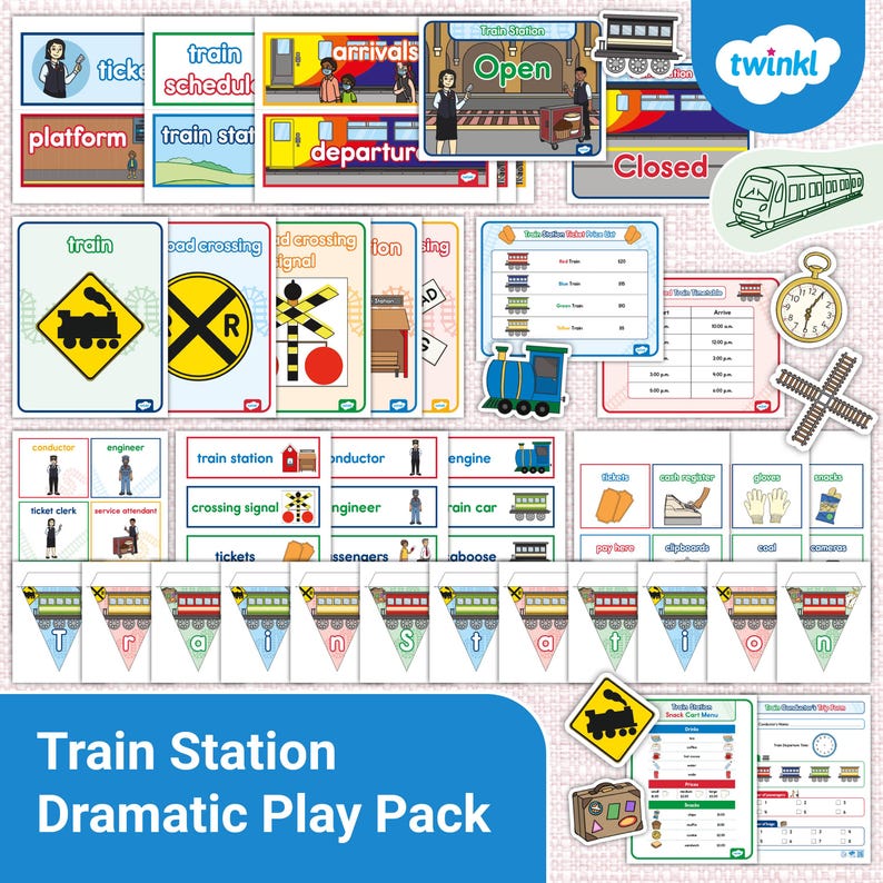 Train Station Dramatic Play Pack - Etsy