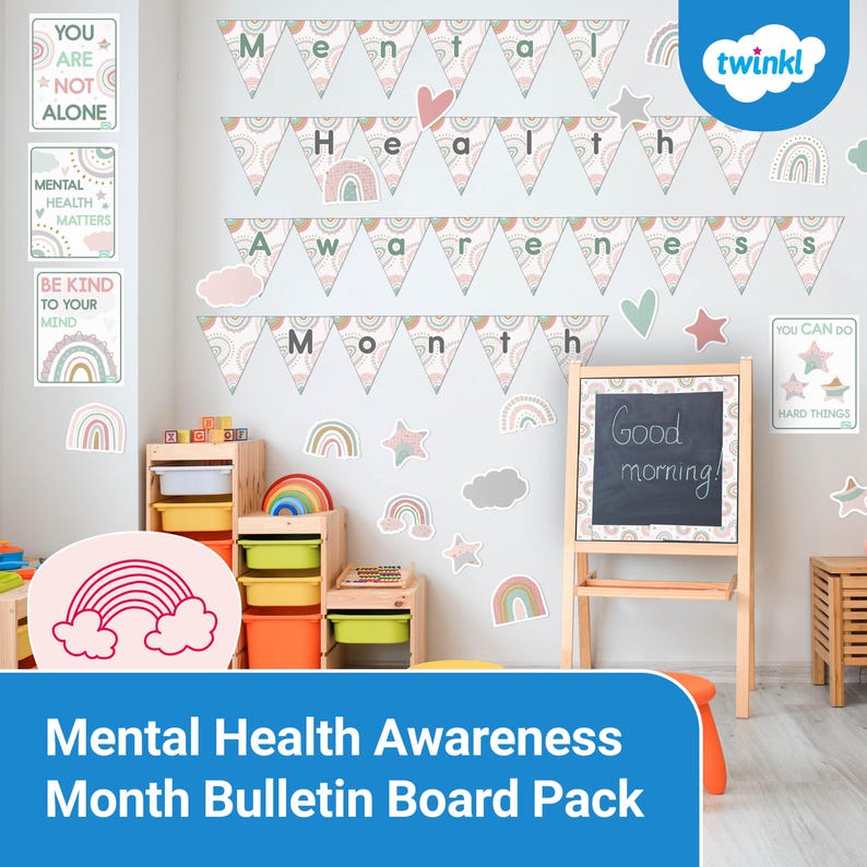 Mental Health Awareness Month Bulletin Board Pack - Etsy