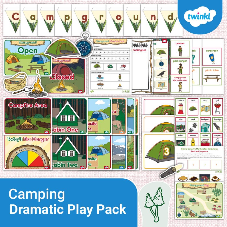 Camping Dramatic Play Pack - Etsy