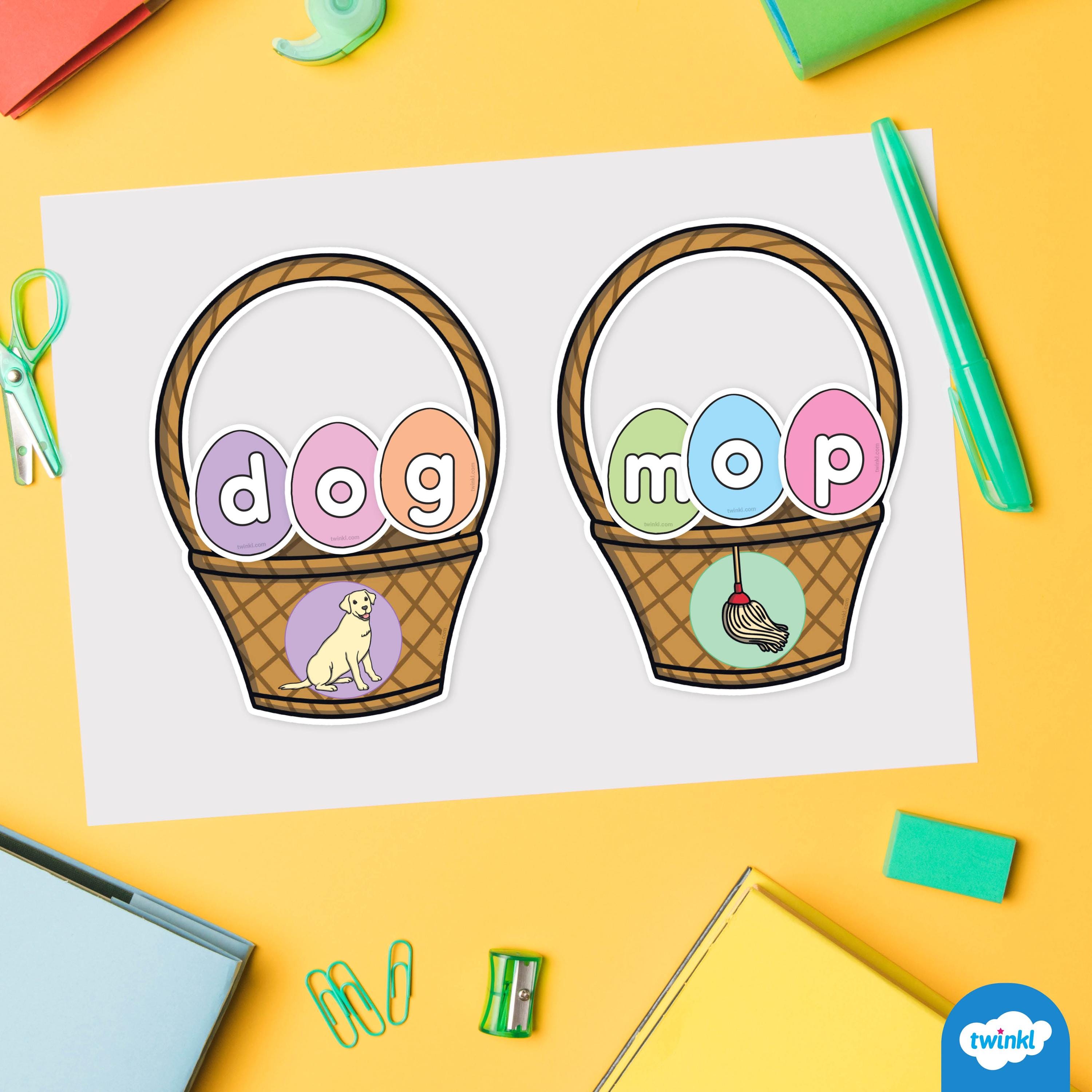 Easter Basket CVC Words Hands-on Sorting Activity - Etsy