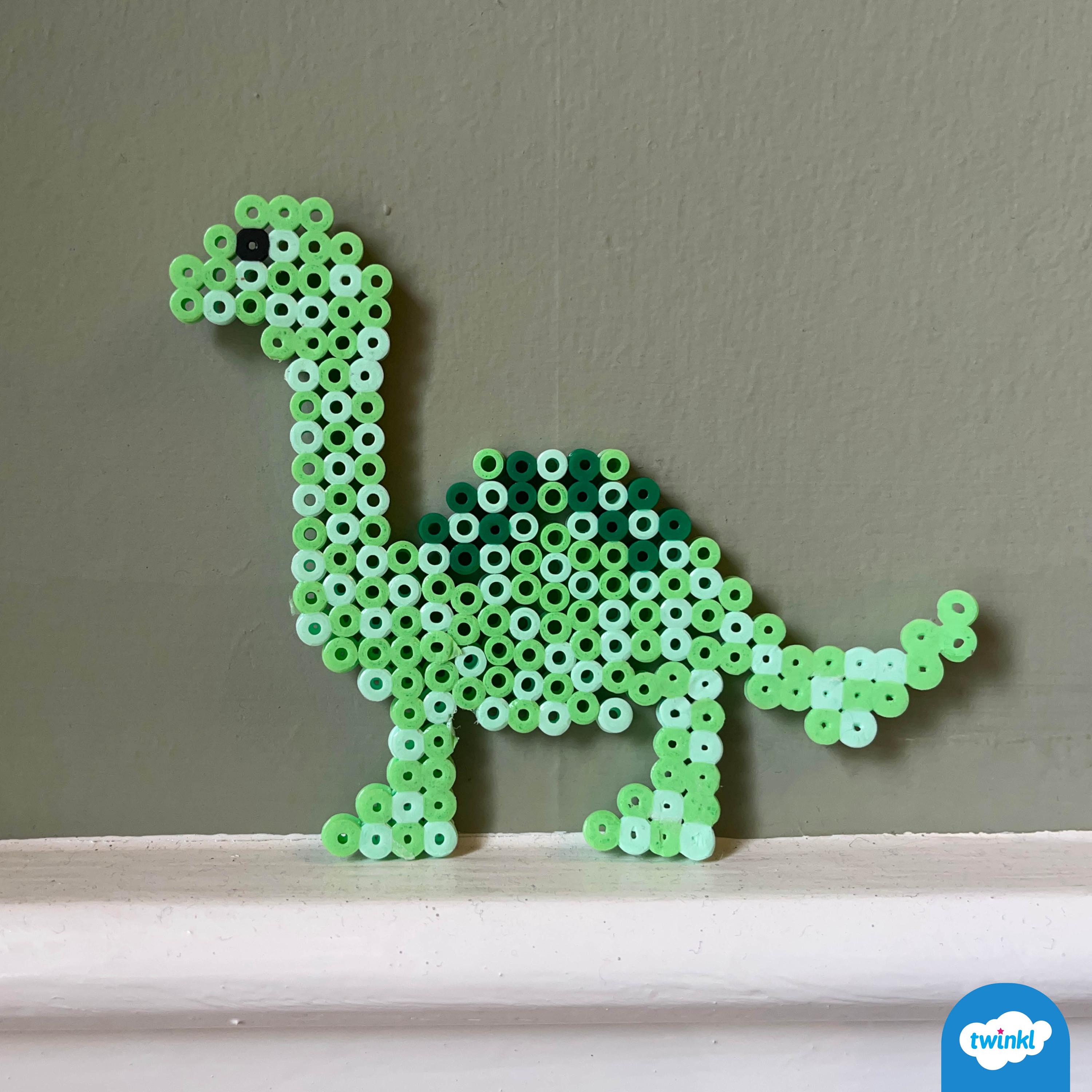 Dinosaur Fuse Bead Pattern | Dinosaur Crafts - Etsy