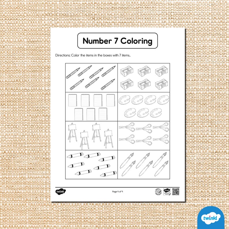 Number 7 Busy Book – Printable Early Math Activity for Preschool ...