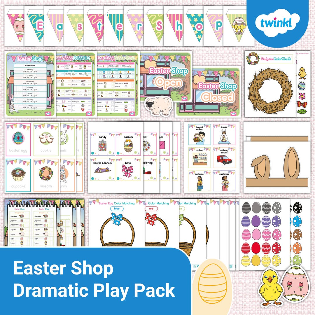 Easter Shop Dramatic Play Pack - Etsy