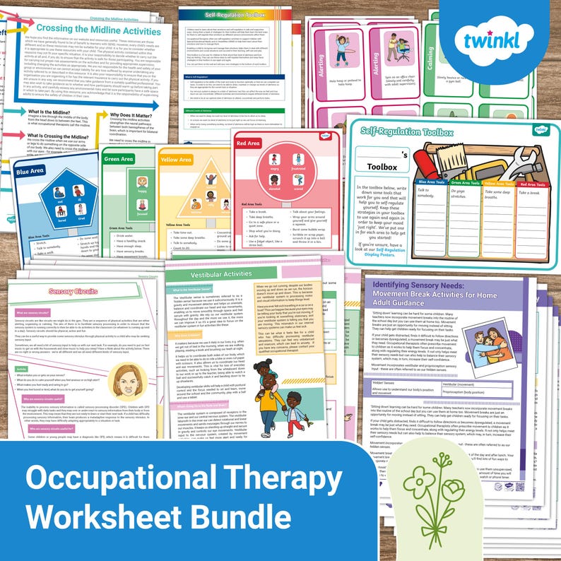 Occupational Therapy Worksheet Bundle - Etsy
