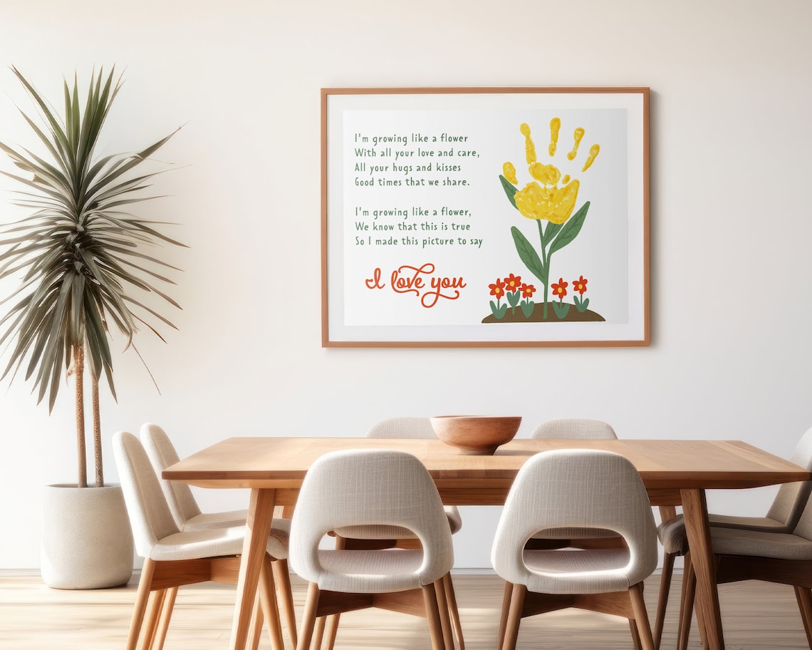 Growing Like A Flower Poem & Handprint Printable Poster | Handprint ...