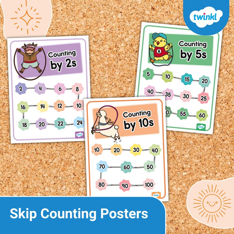 Skip Counting Posters - Etsy