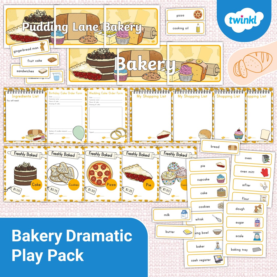 Bakery Dramatic Play Pack - Etsy