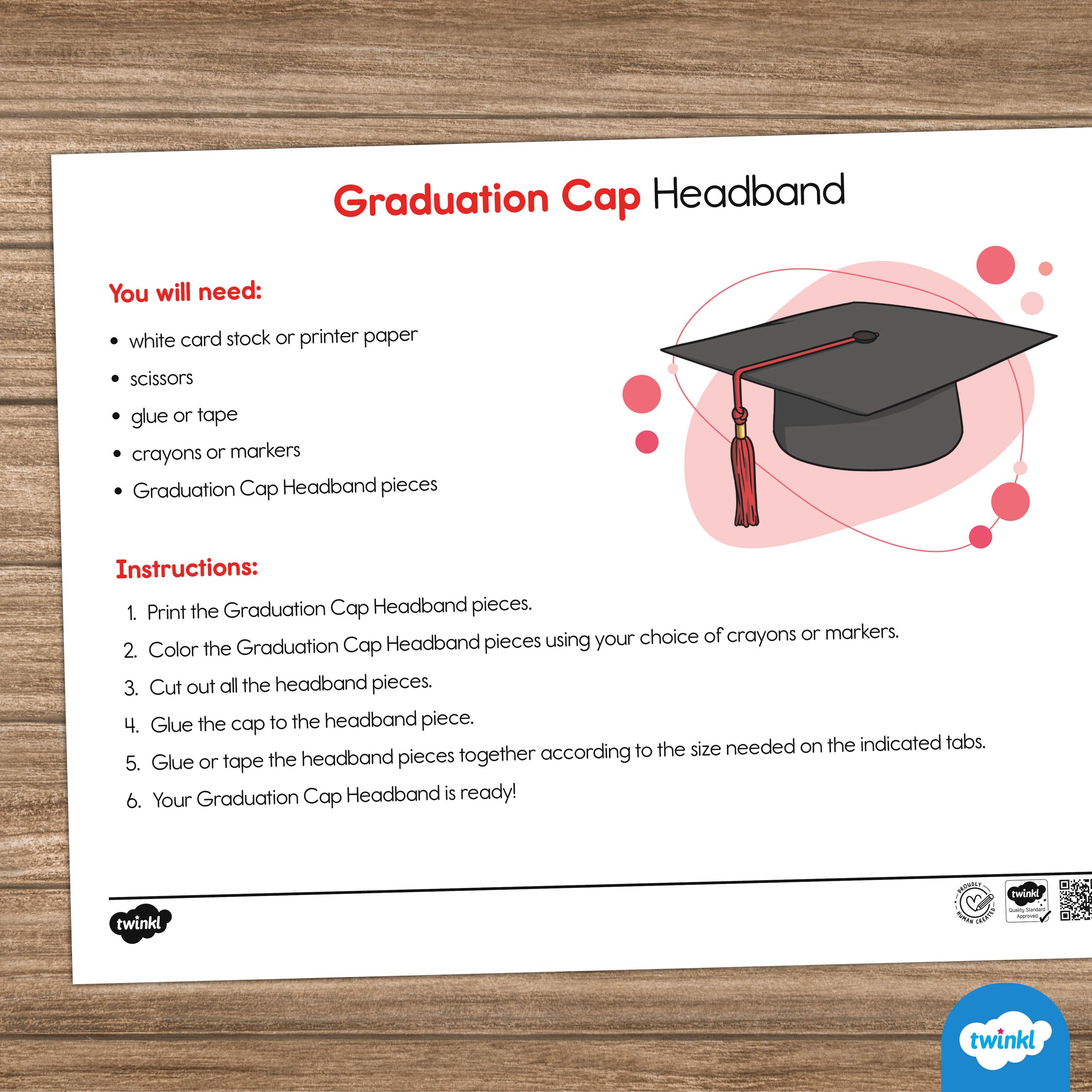 Graduation Cap Headband Craft - Etsy