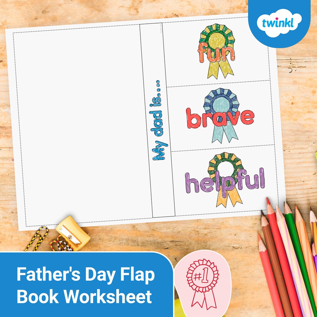 Father's Day Flap Book Worksheet - Etsy