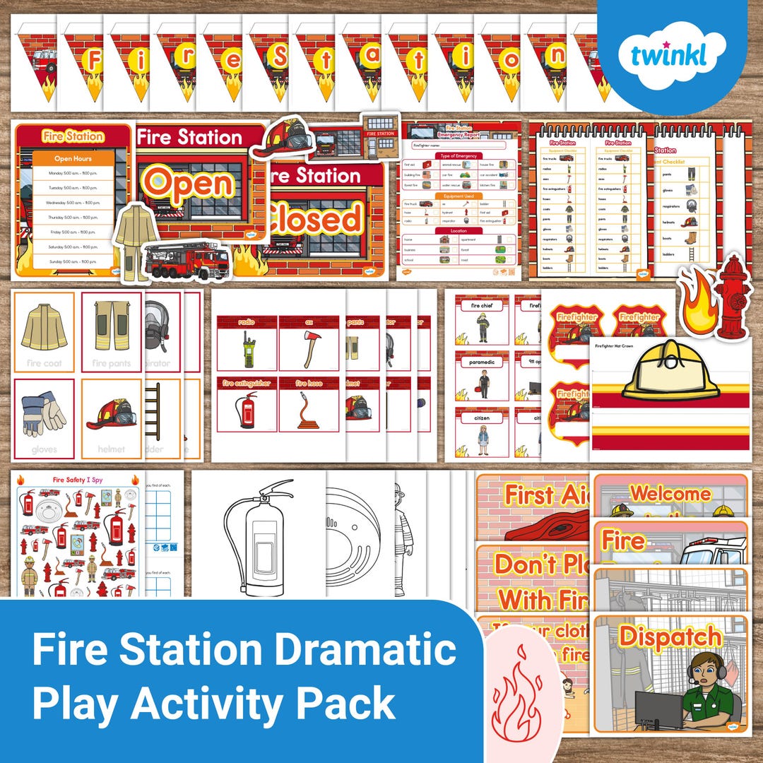 Fire Station Dramatic Play Activity Pack - Etsy