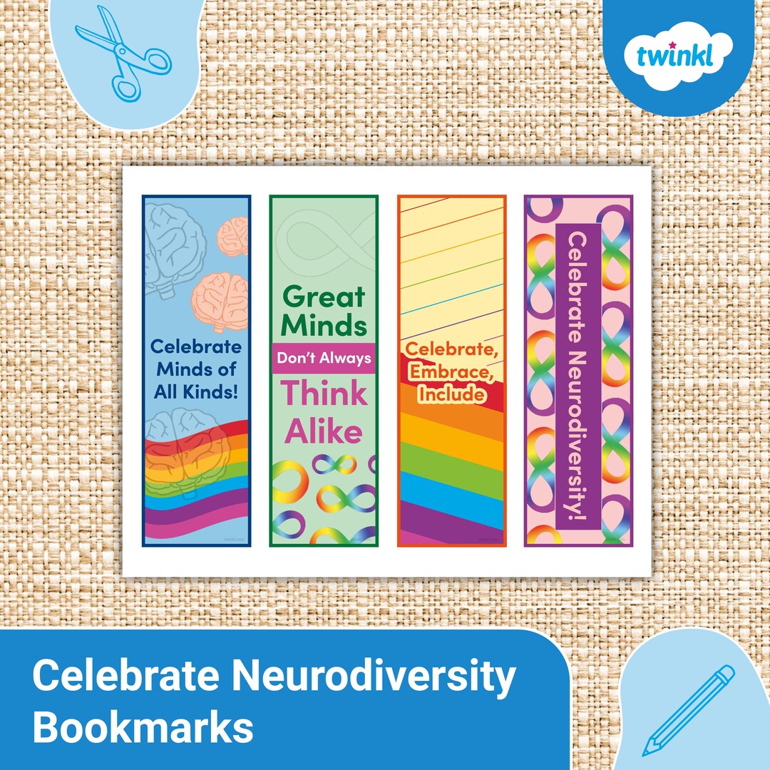 Celebrate Neurodiversity Bookmarks - Etsy