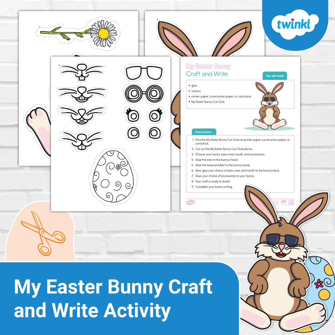 My Easter Bunny Craft and Write Activity - Etsy