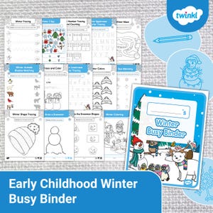 Winter Busy Binder for Kids – No Prep Educational Activities PDF - Etsy