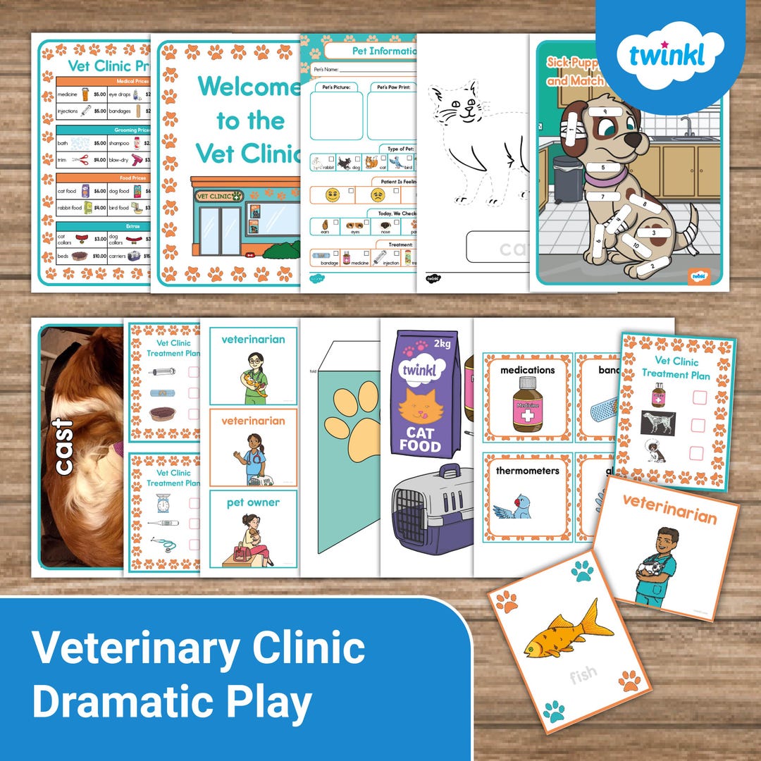 Veterinary Clinic Dramatic Play Pack - Etsy