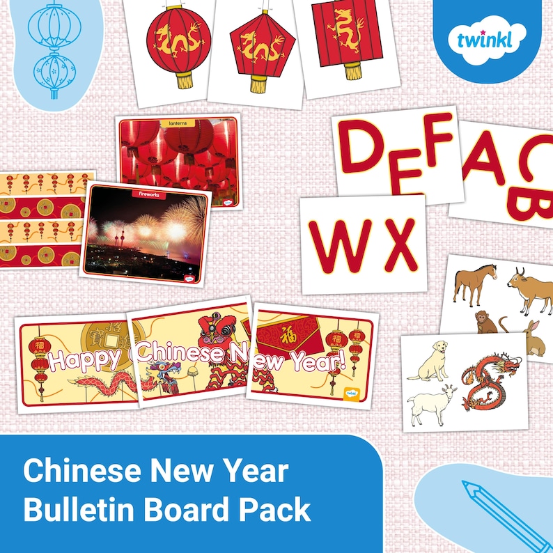 Chinese New Year Bulletin Board Pack - Etsy