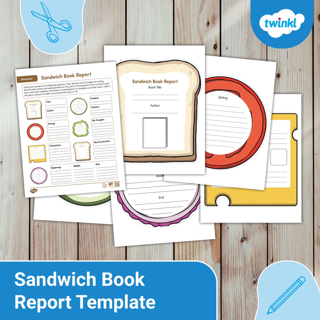Sandwich Book Report - Etsy