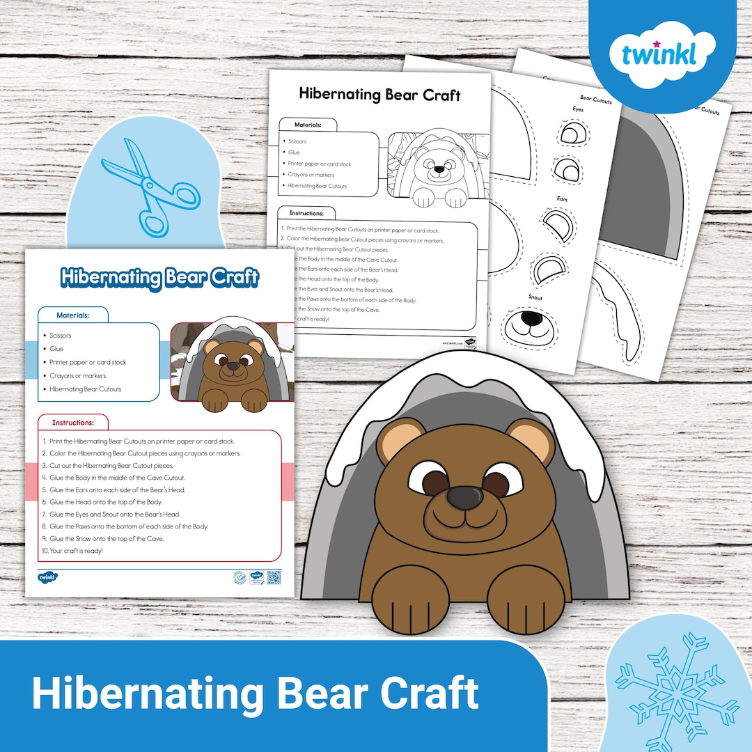 Hibernating Bear Craft - Etsy