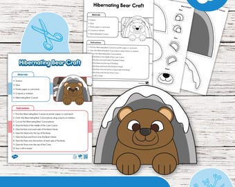 Hibernation Craft | Winter Science Activity, Hibernating Bear Craft for ...