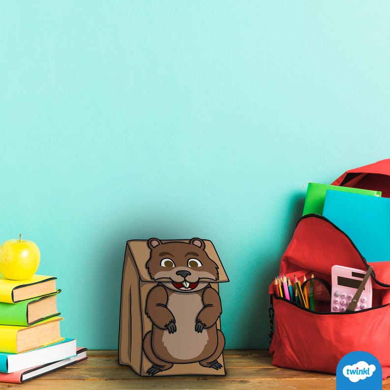 Groundhog Paper Bag Puppet Craft - Etsy