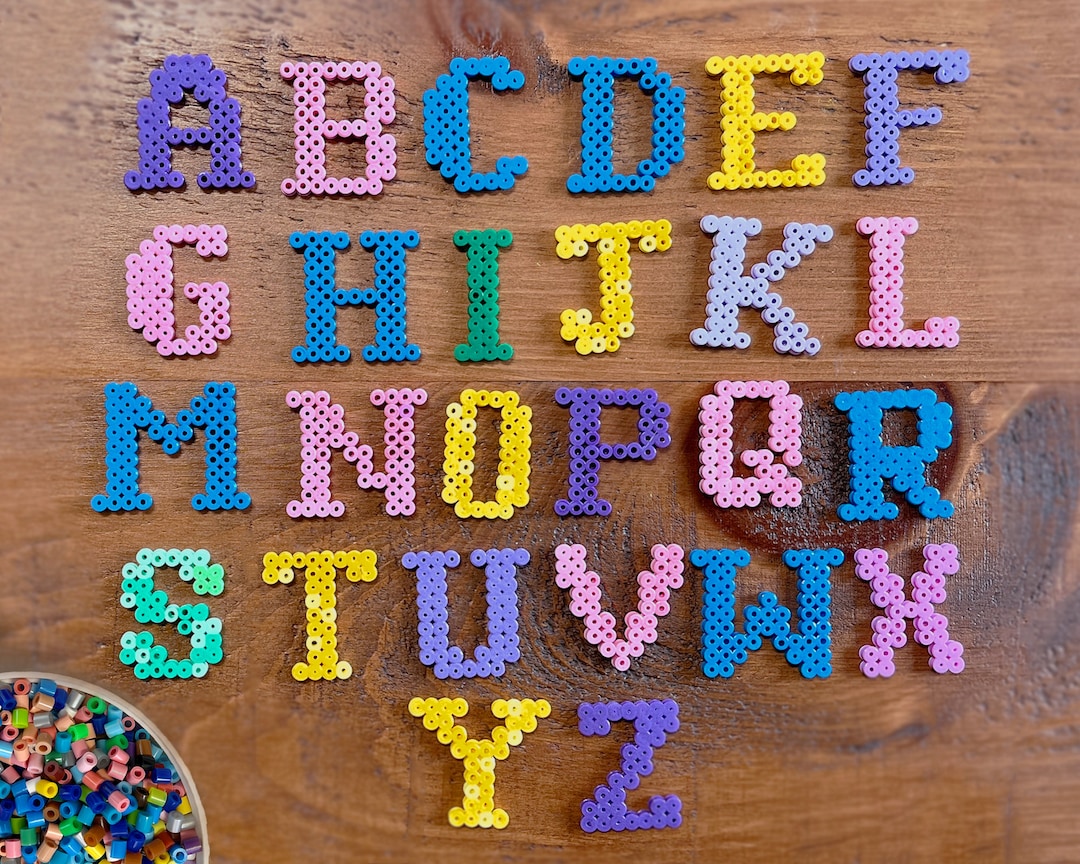 Alphabet Fuse Bead Pattern | A-Z Fuse Beads Printable Pattern | Crafts ...