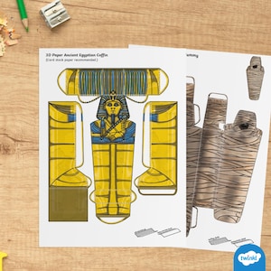 3D Paper Craft Ancient Egyptian Mummy - Etsy