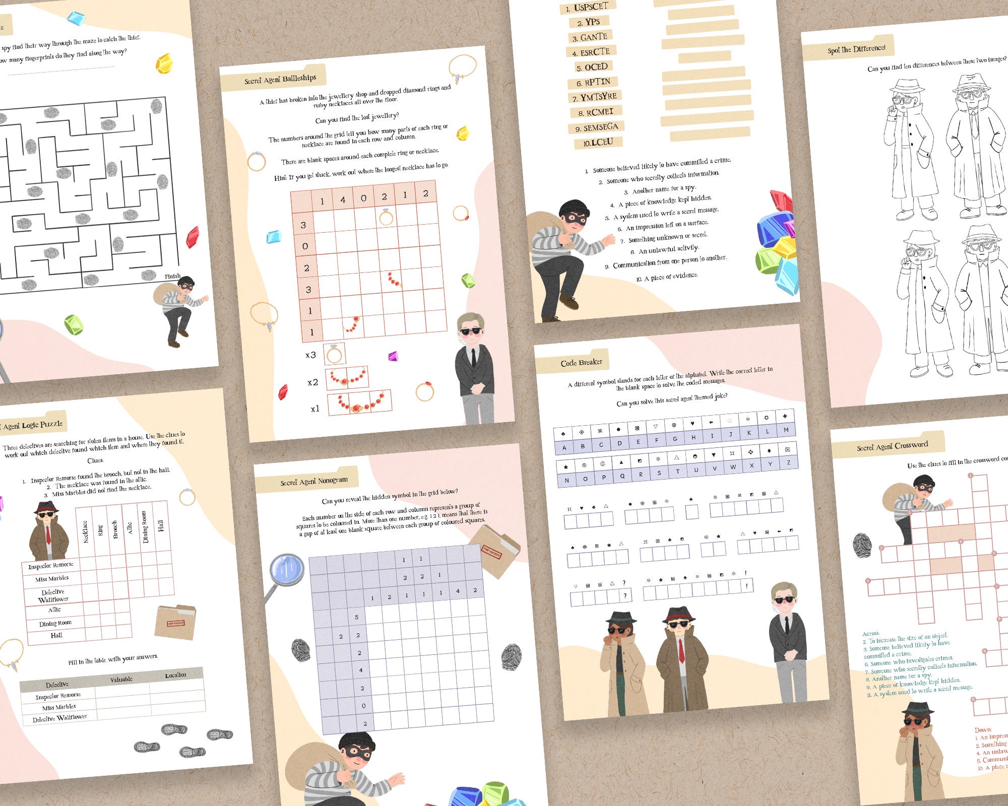 Secret Agent Spy Activity Booklet | Secret Agent Puzzles | Spy Puzzles ...