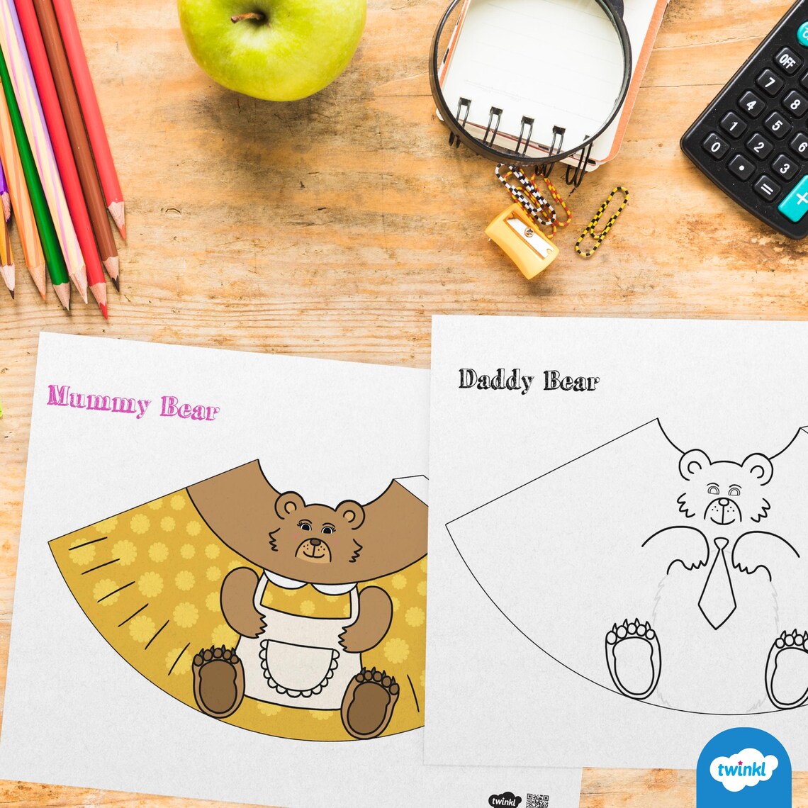 Goldilocks and the Three Bears Paper Craft Cone Characters – Printable ...