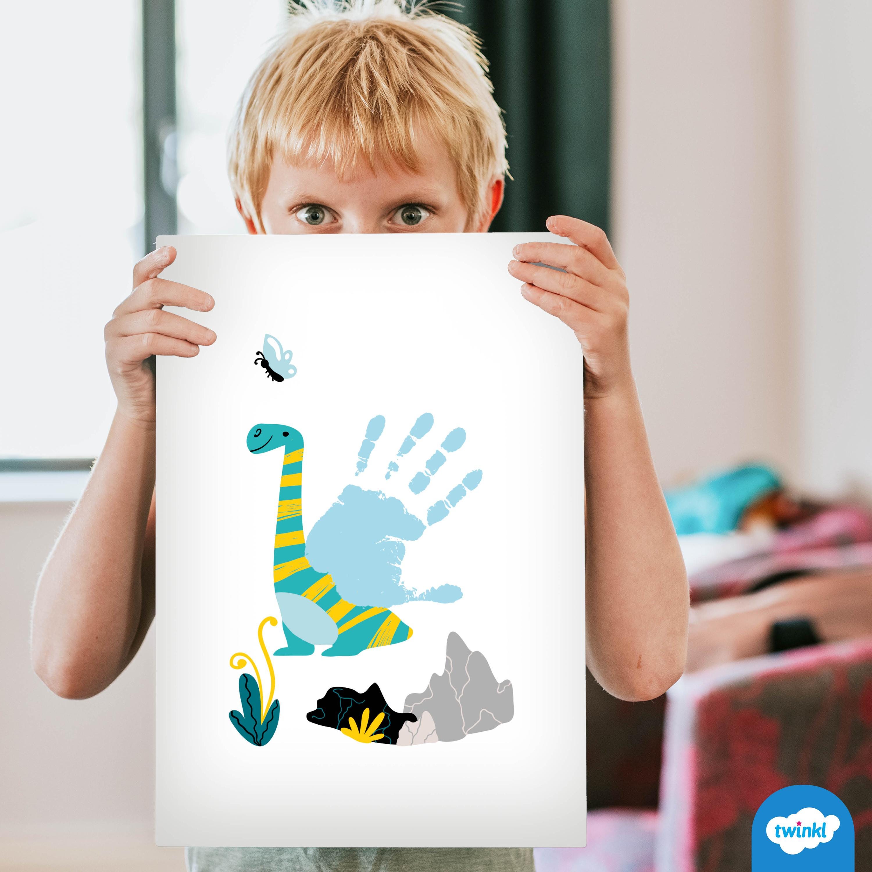 Dinosaur Handprint Activity Posters Pack - Etsy