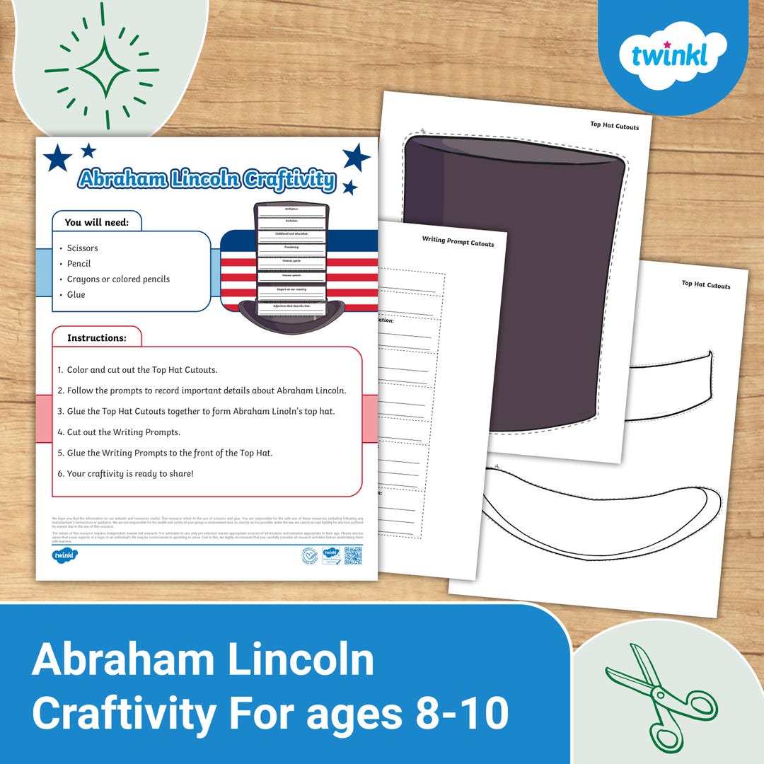 Abraham Lincoln Craftivity for Ages 8-10 - Etsy