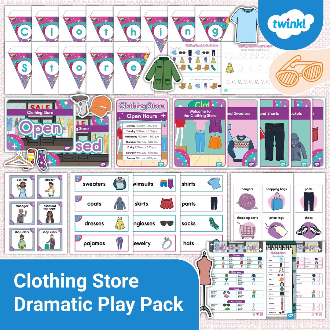 Clothing Store Dramatic Play Pack - Etsy