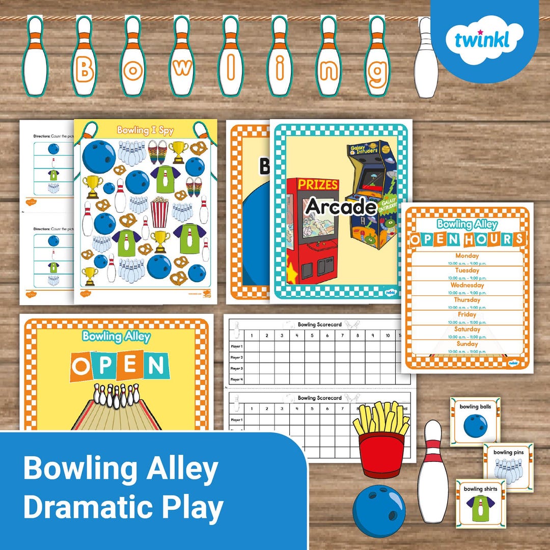 Bowling Alley Dramatic Play Activity Pack – Printable Pretend Play ...