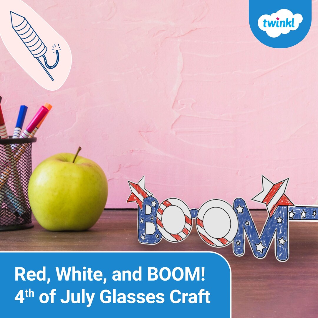 Red, White, and BOOM! 4th of July Glasses Craft - Etsy