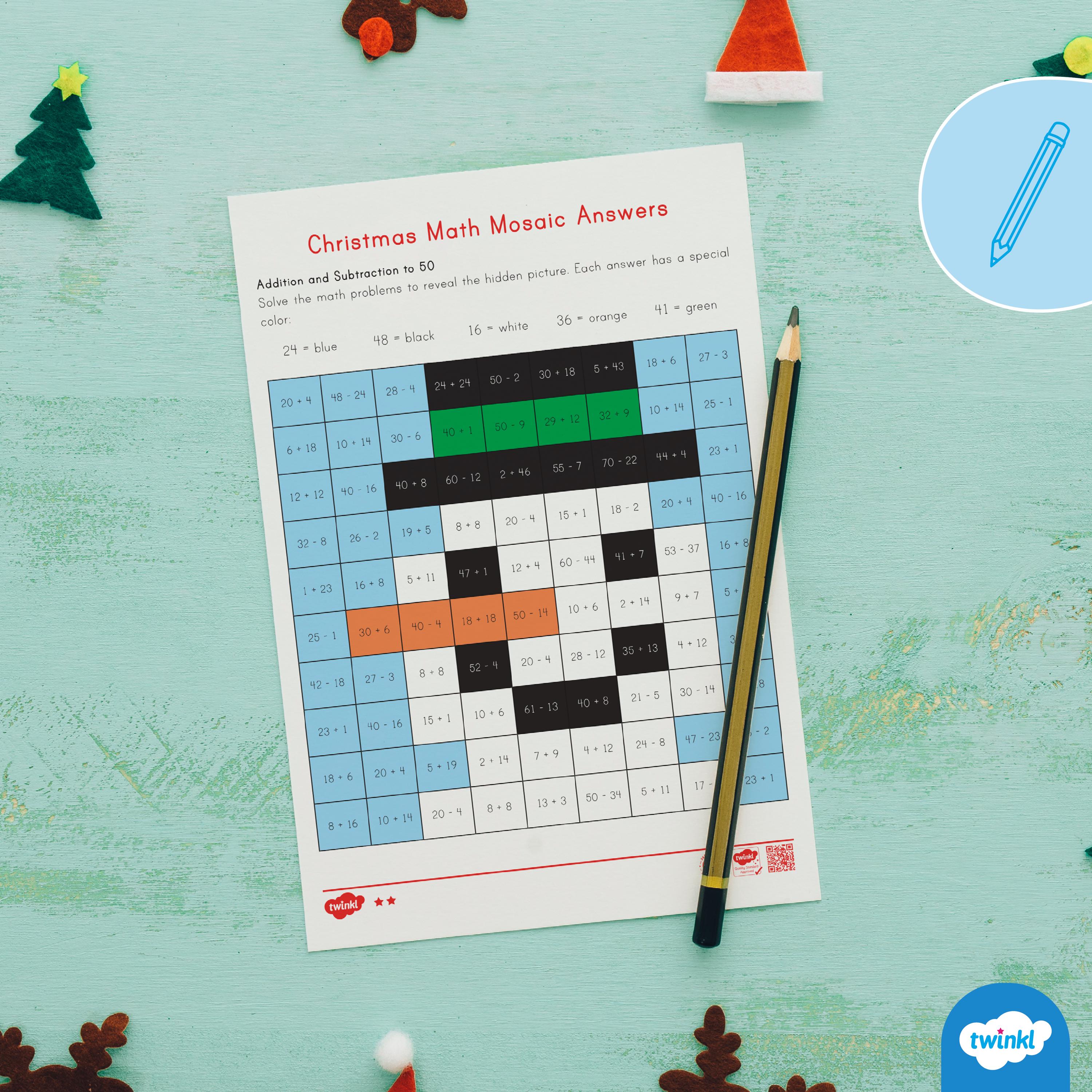 Christmas Math Coloring Worksheets for Kids – PDF Download - Etsy