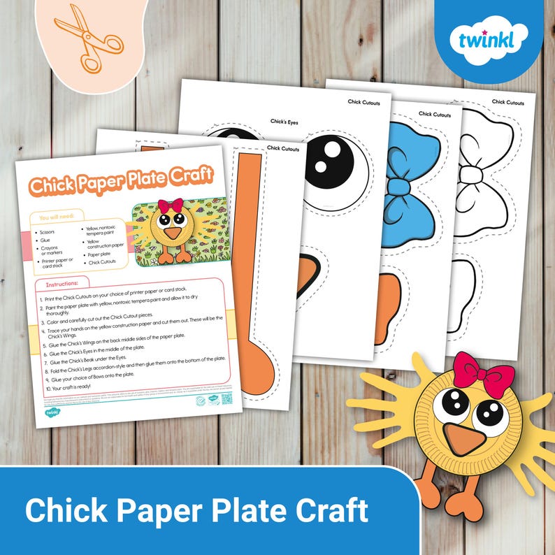 Chick Paper Plate Craft - Etsy