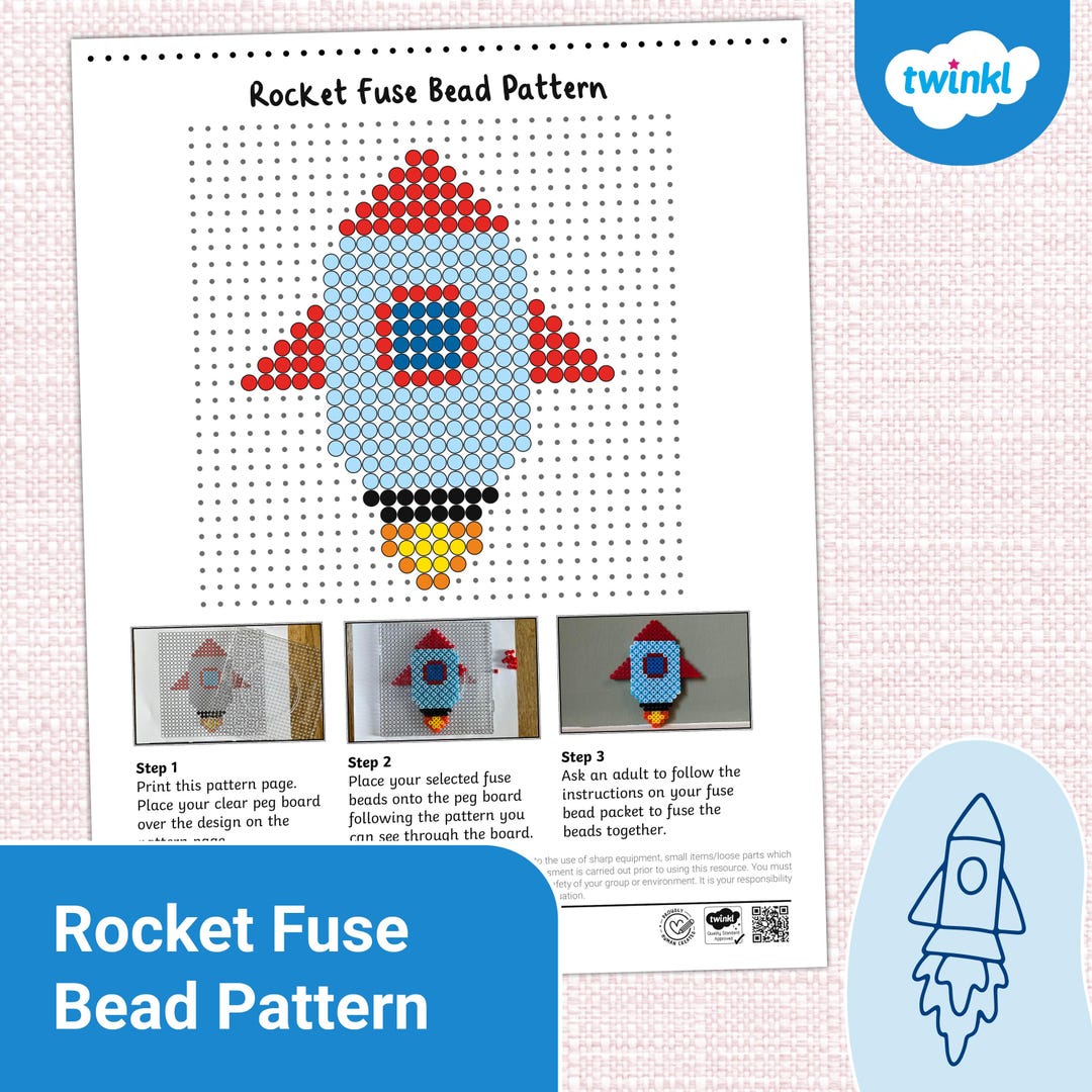 Rocket Fuse Bead Pattern | Space Crafts - Etsy