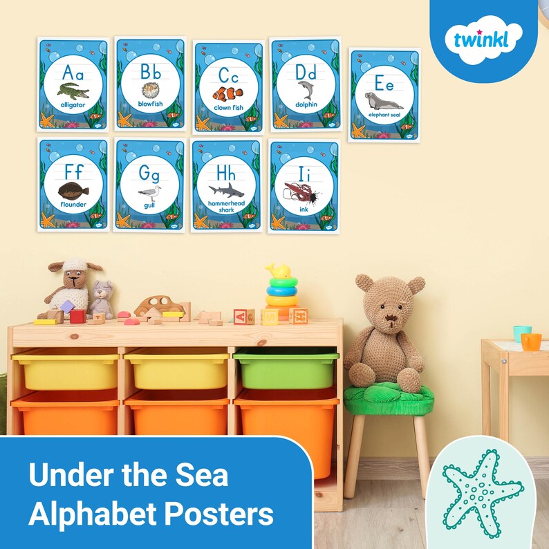 Under the Sea Alphabet Posters - Etsy