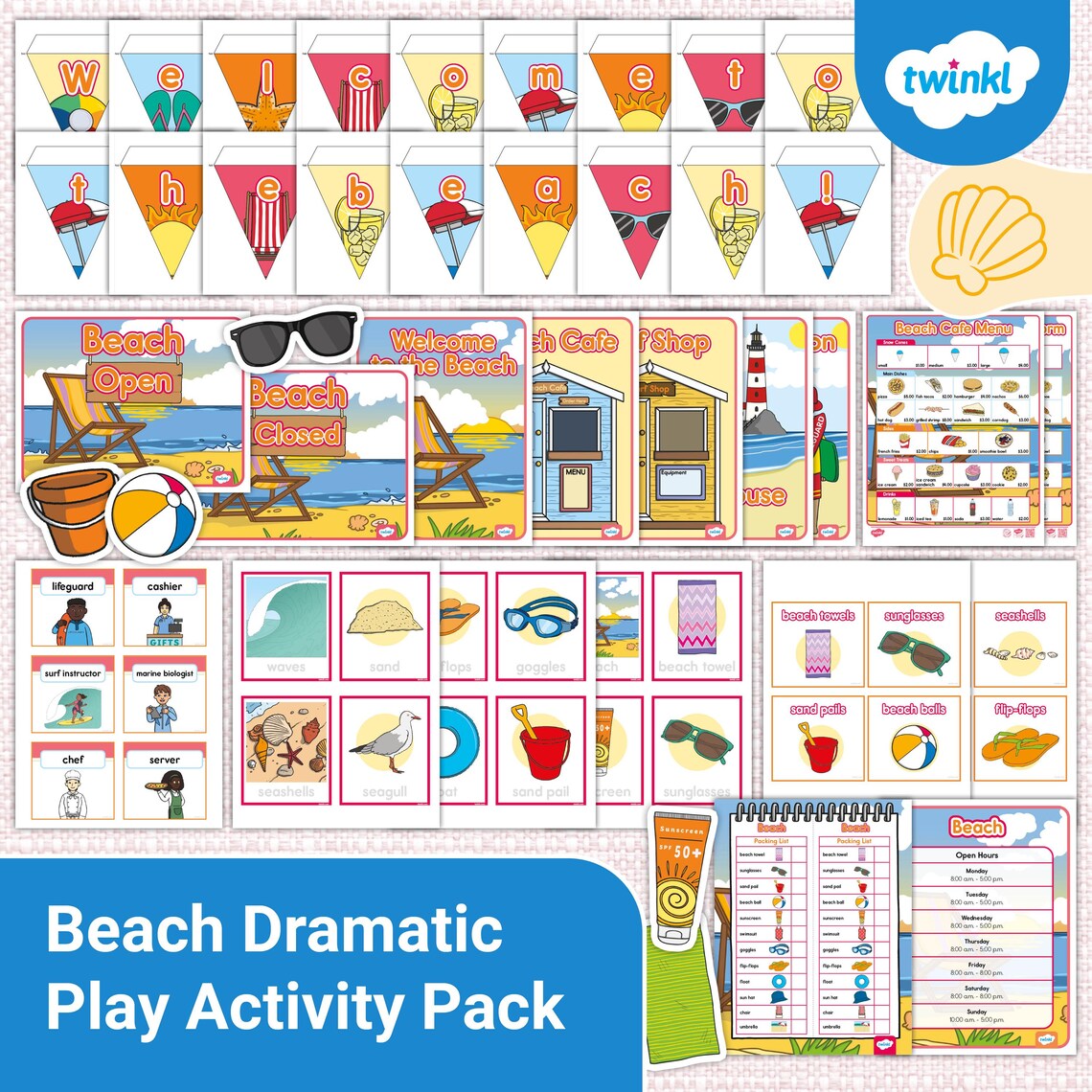 Beach Dramatic Play Activity Pack - Etsy